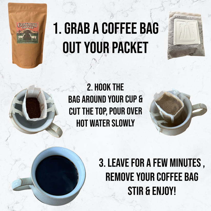 Speciality Drip Coffee Bags – GoatHerd Coffee